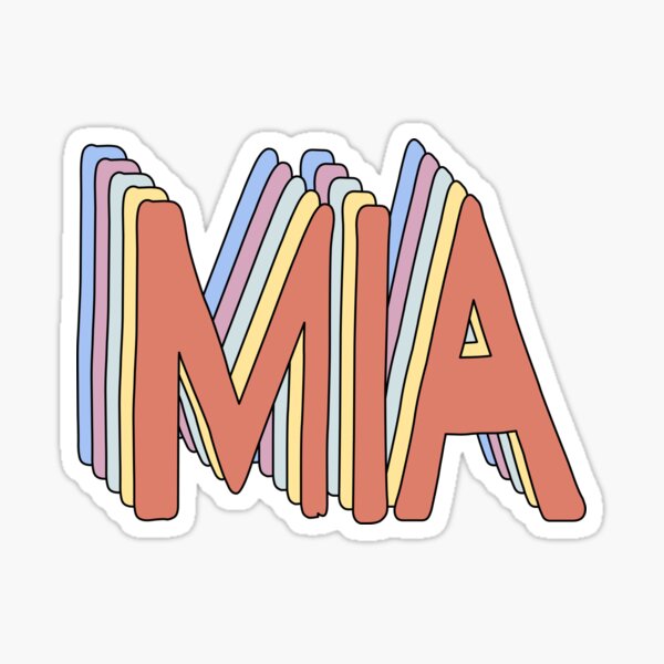 "Mia Name " Sticker for Sale by ashleymanheim | Redbubble
