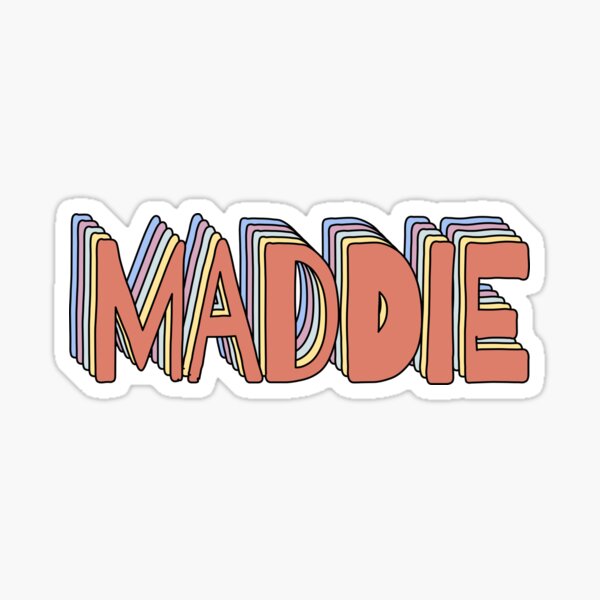 "Maddie Name " Sticker for Sale by ashleymanheim | Redbubble