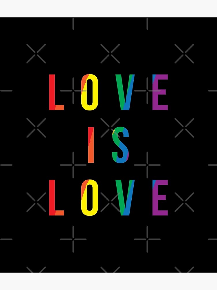 "Pride Month: Love is Love Rainbow Minimal" Poster by imageren | Redbubble