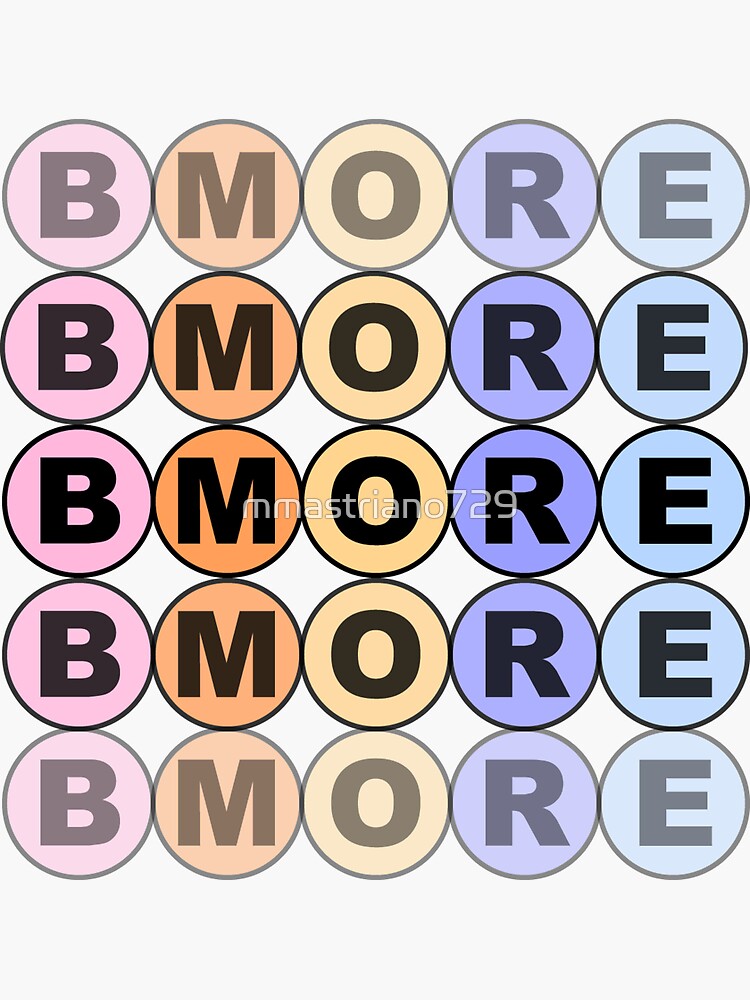 "BMORE sunset colors" Sticker by mmastriano729 | Redbubble