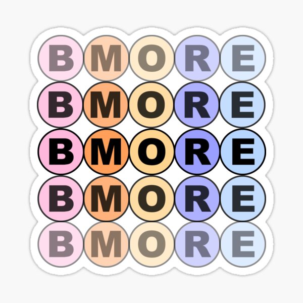"BMORE sunset colors" Sticker by mmastriano729 | Redbubble