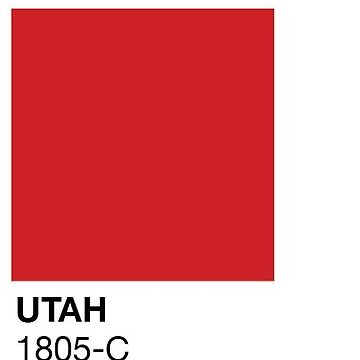 "Utah Pantone Swatch" Sticker for Sale by ktp100 | Redbubble