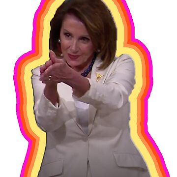 "Nancy Pelosi clapping sticker by gabyiscool" Pin for Sale by ...