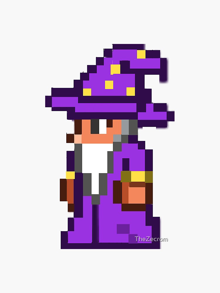 "Wizard NPC (HD)" Sticker for Sale by TheZecrom | Redbubble