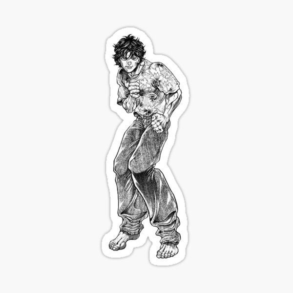 "Baki Hanma 5 Baki the grappler sticker" Sticker for Sale by gitarus ...