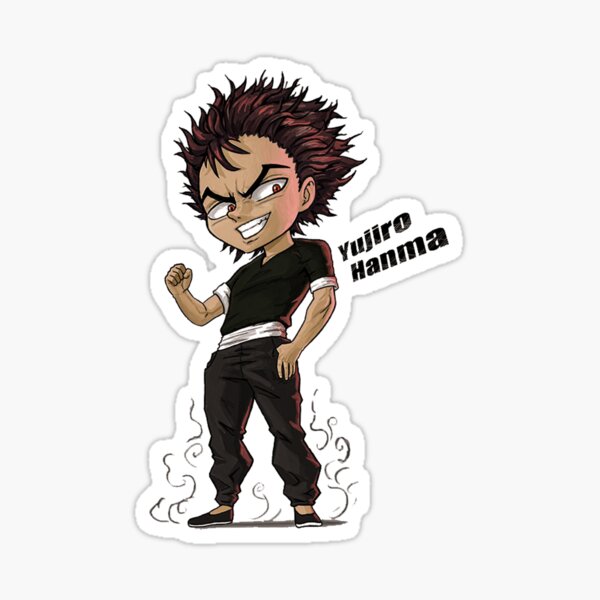 "Yujiro Hanma 6 Baki the grappler T-shirt or sticker" Sticker by ...