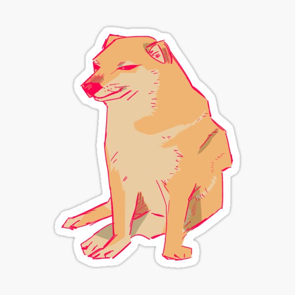 "Cheems" Sticker by TheGreenArt | Redbubble