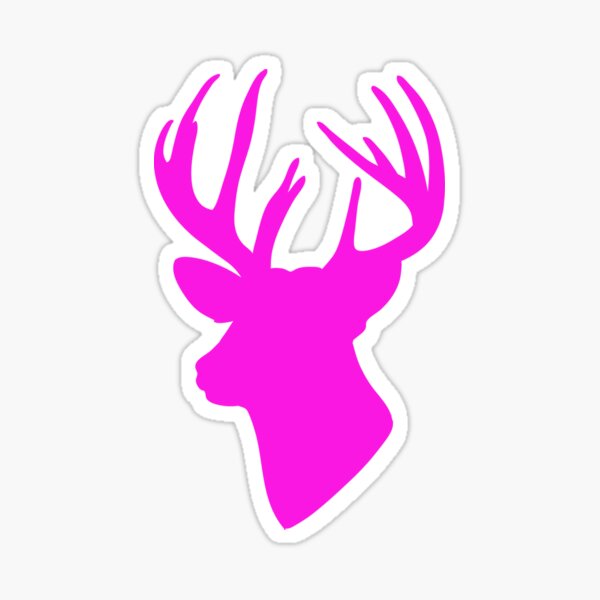 "Pink Deer Head" Sticker for Sale by Meliafroggy | Redbubble