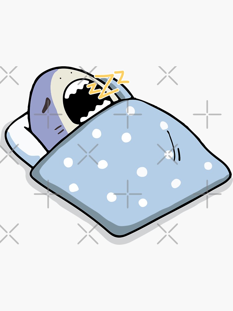 "sweepy shark zZz" Sticker by StinkPad | Redbubble