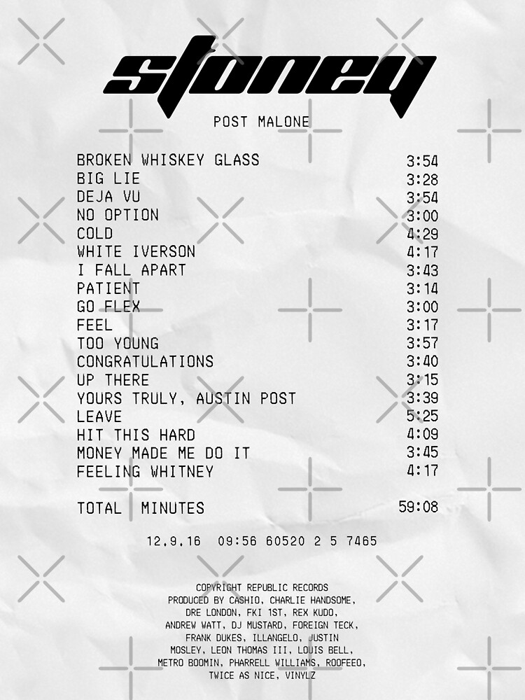 "album receipt" Poster for Sale by Jenna Gardner | Redbubble