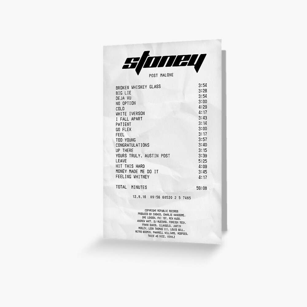 "album receipt" Poster for Sale by Jenna Gardner | Redbubble