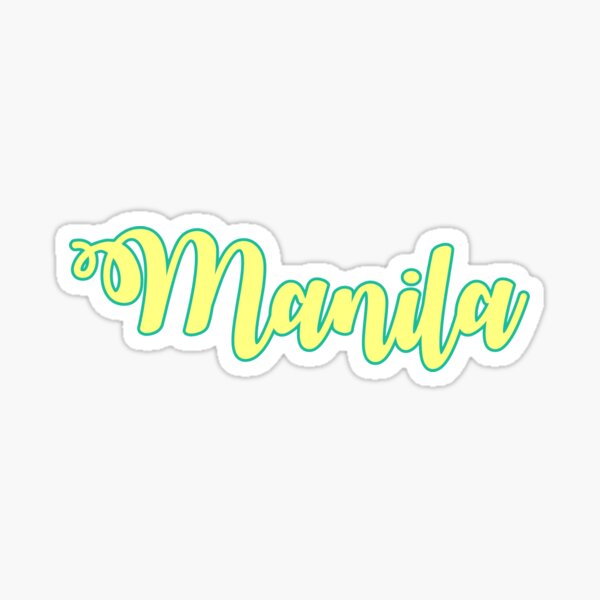 "Manila" Sticker for Sale by krithe | Redbubble