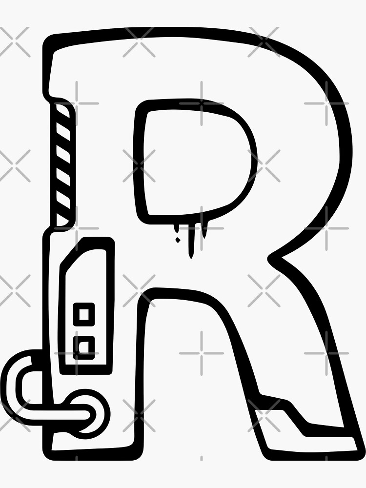 "Robot capital letter R monogram r robotic Tech Mech mecha font ...