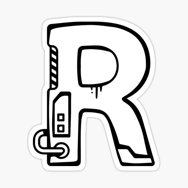 "Robot capital letter R monogram r robotic Tech Mech mecha font ...
