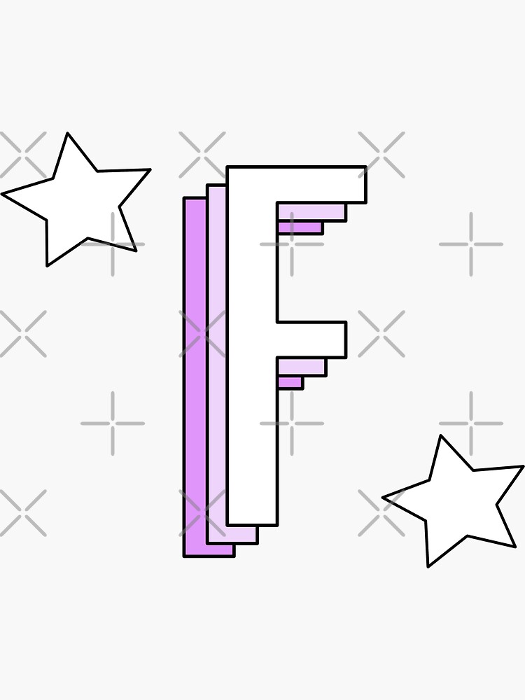"Aesthetic Purple Letter "F" with Stars" Sticker for Sale by allielibby ...