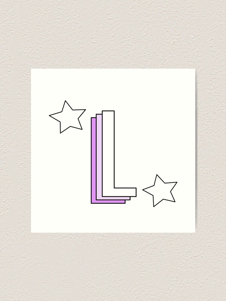 "Aesthetic Purple Letter "L" with Stars" Art Print by allielibby ...