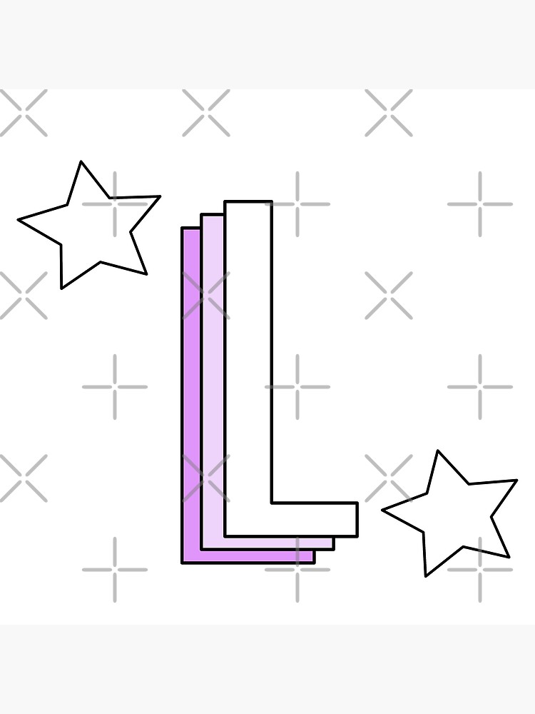 "Aesthetic Purple Letter "L" with Stars" Art Print by allielibby ...