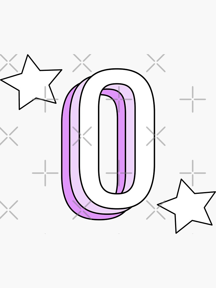 "Aesthetic Purple Letter "O" with Stars" Sticker for Sale by allielibby ...
