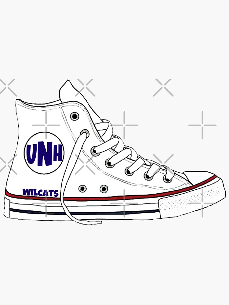 "UNH Converse " Sticker for Sale by brookeee101 | Redbubble