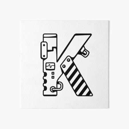 "Robot capital letter K monogram K robotic Tech Mech mecha font ...