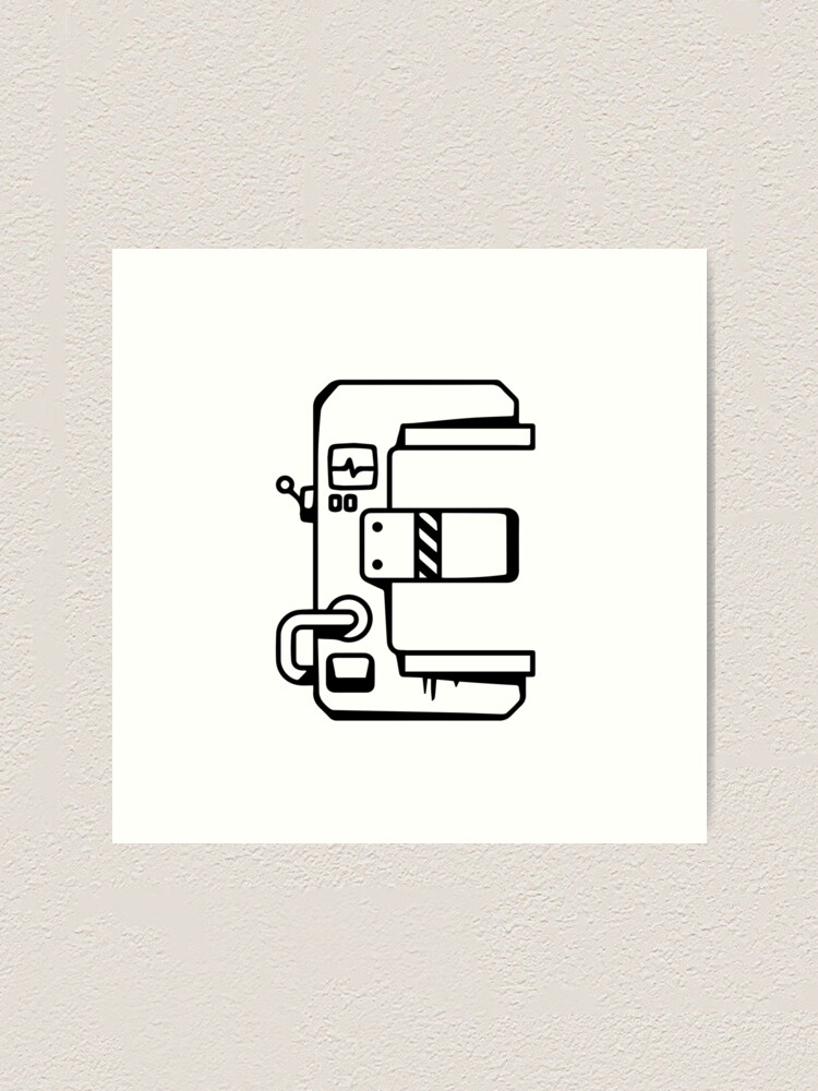 "Robot capital letter E monogram E robotic Tech Mech mecha font ...