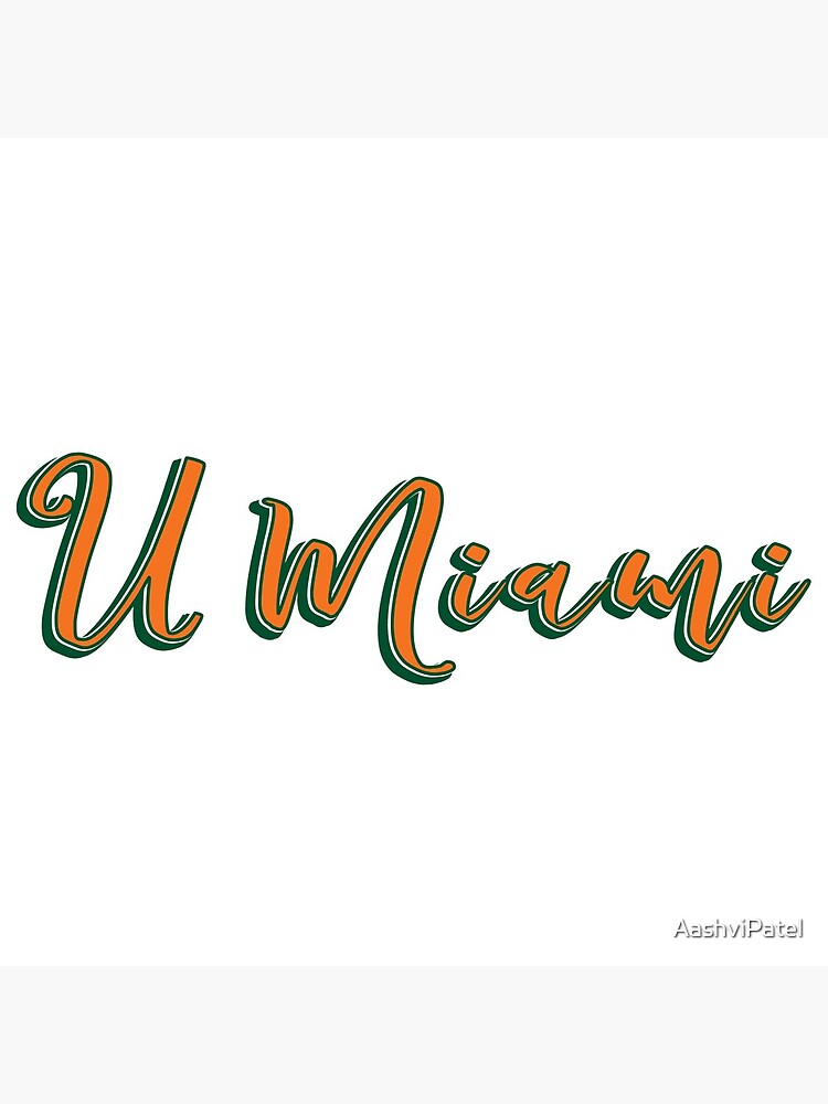 "UMiami Sticker" Poster for Sale by AashviPatel | Redbubble
