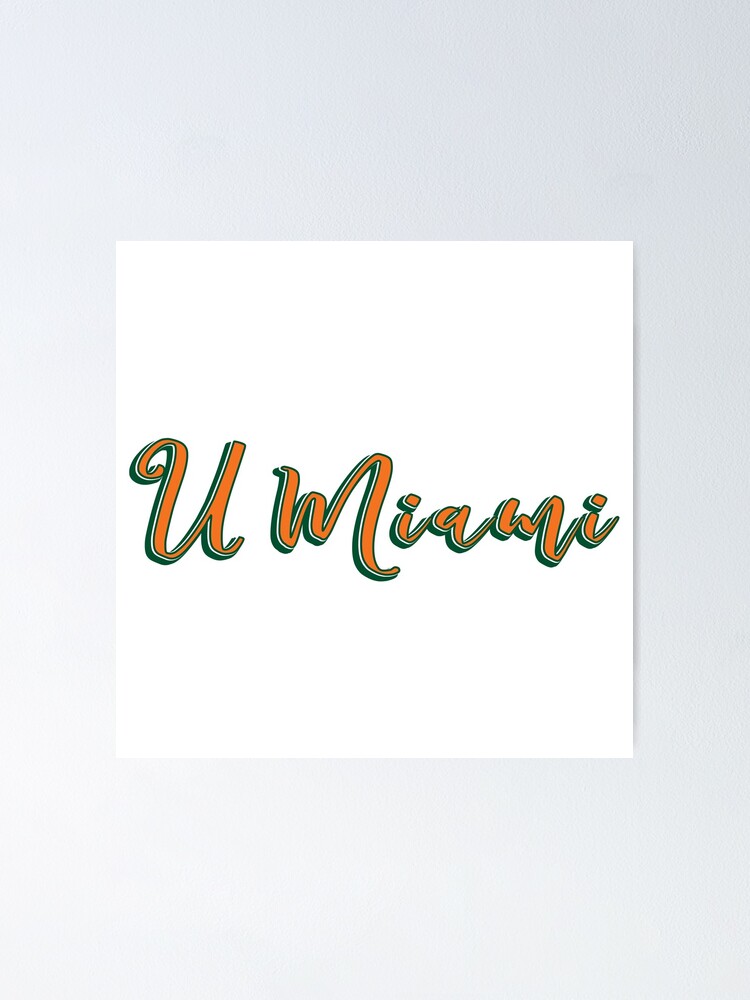 "UMiami Sticker" Poster for Sale by AashviPatel | Redbubble