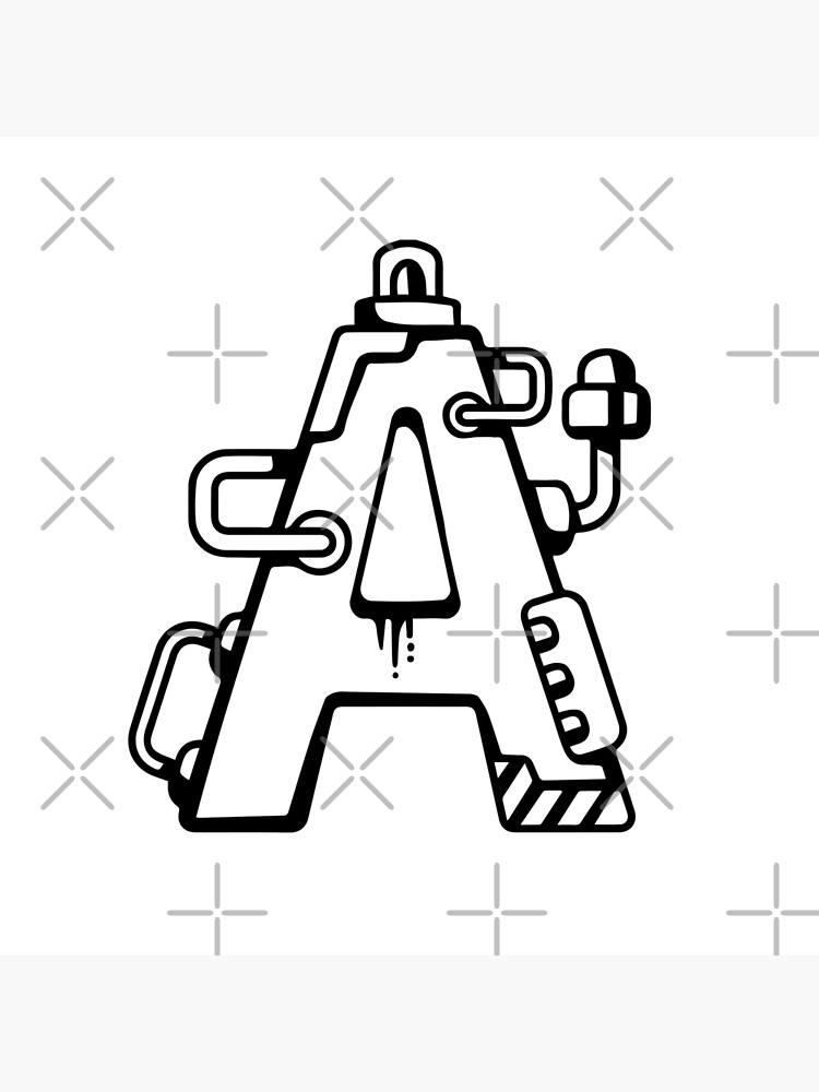 "Robot capital letter A monogram A robotic Tech Mech mecha font ...