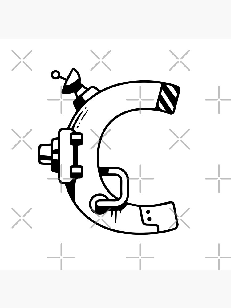 "Robot capital letter C monogram C robotic Tech Mech mecha font ...
