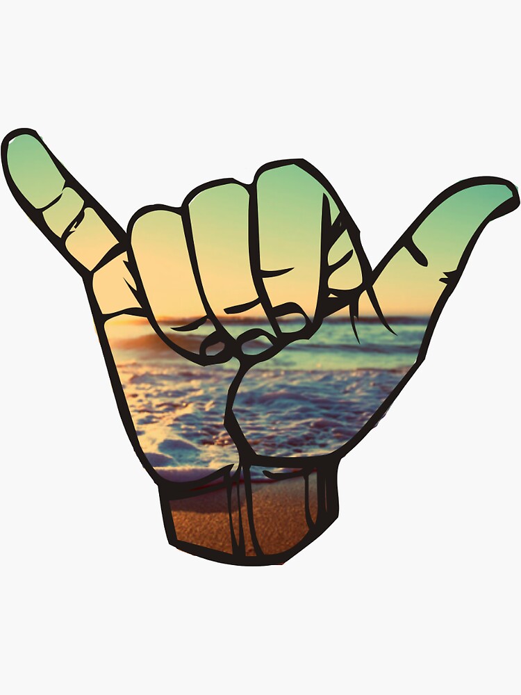 "Shaka" Sticker for Sale by frankieee | Redbubble
