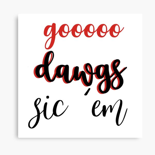 University Of Georgia Sic Em Canvas Prints | Redbubble
