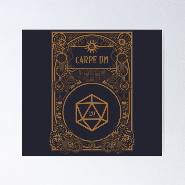 "Steampunk D20 Dice Mechanical Tabletop RPG" Poster for Sale by ...