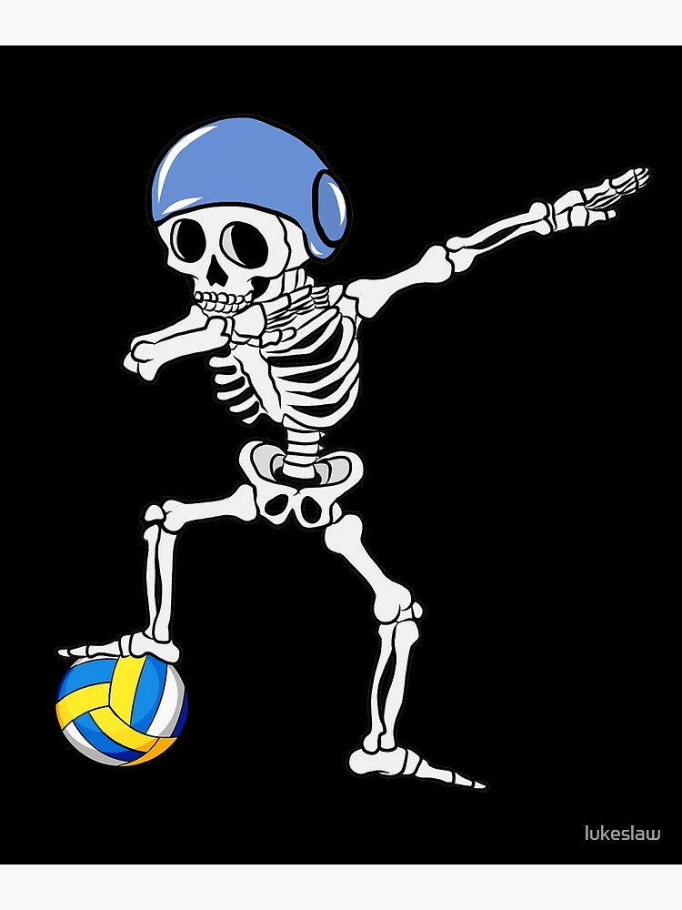 Impression photo « Funny Dab Dabbing Skeleton Water Polo Halloween Swim ...