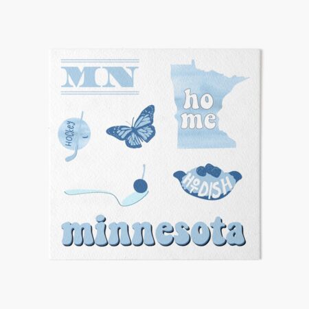 "Light Blue Watercolor Minnesota US State Pack" Art Board Print for ...