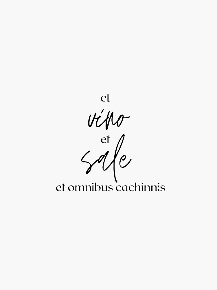 "Catullus 13" Sticker for Sale by aveimperator | Redbubble