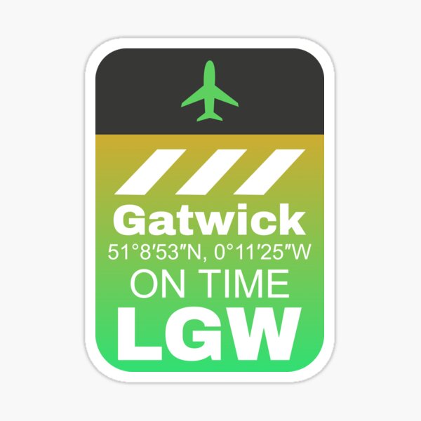"Airport LGW Gatwick English garden" Sticker for Sale by Aviators ...