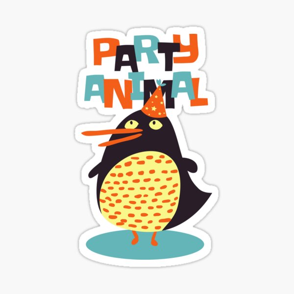 "Party animal" Sticker for Sale by Ugrim | Redbubble