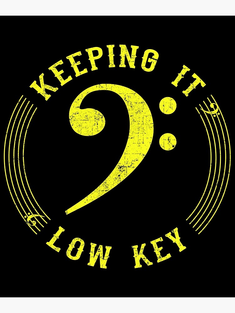 "Bass Clef Yellow - Vintage Musical Symbol" Art Print for Sale by ...