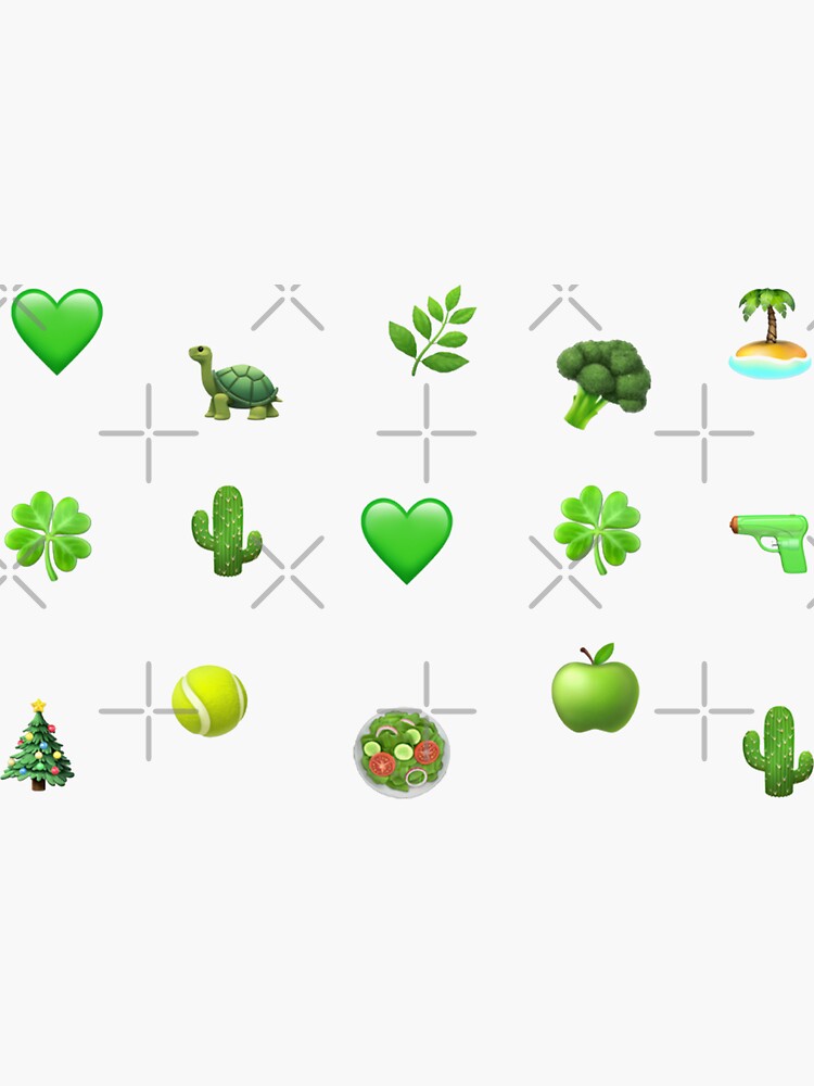 "Green Emoji Stickers" Sticker by xkkx | Redbubble