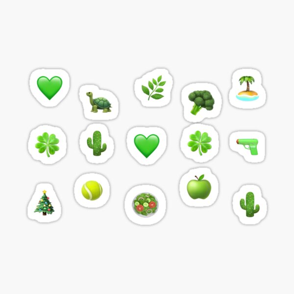 "Green Emoji Stickers" Sticker by xkkx | Redbubble