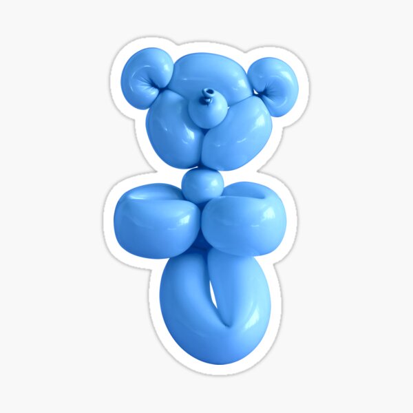 "Teddy bear balloon in blue" Sticker for Sale by CorbinAdler | Redbubble