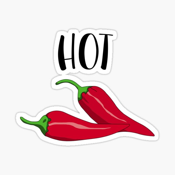 "HOT Chilli" Sticker for Sale by Totebag-Mania | Redbubble