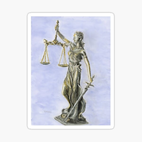 "Lady Justice" Sticker for Sale by LiaWeirInk | Redbubble