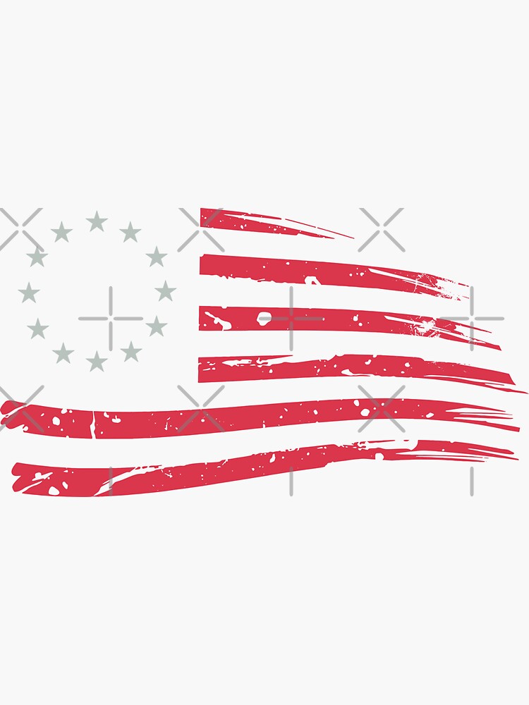"Betsy Ross Flag - American Flag Distressed Style" Sticker for Sale by ...