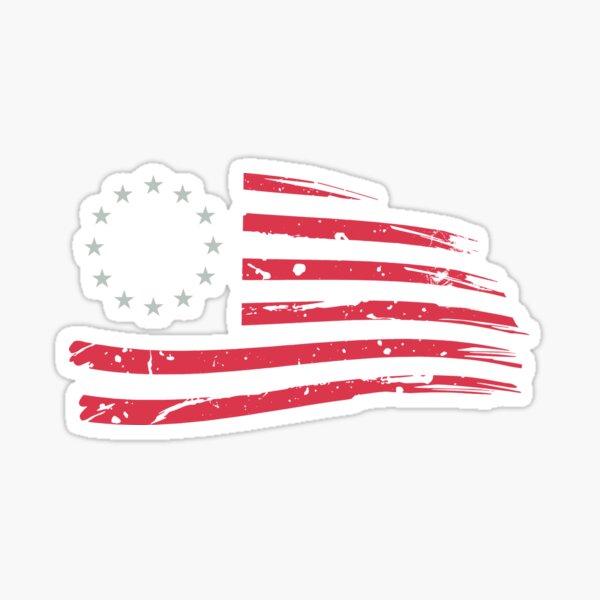 "Betsy Ross Flag - American Flag Distressed Style" Sticker for Sale by ...