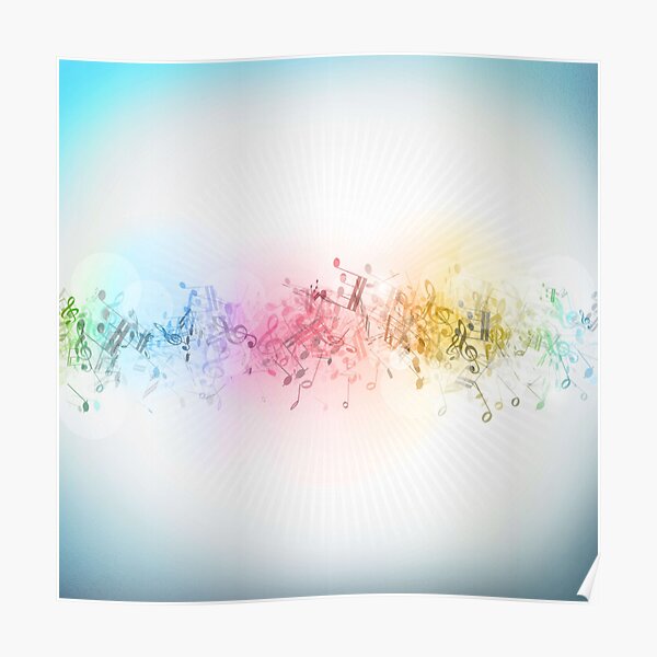 "Musical Notes of Light and Sound" Poster by WisdomInspired | Redbubble