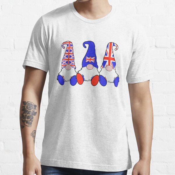 "3 British Gnomes England British Flag Cute Union Jack " T-shirt by ...
