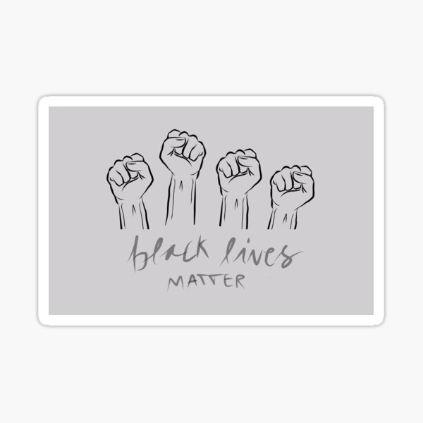"Simple BLM fists (profits donated)" Sticker for Sale by -frombethany ...