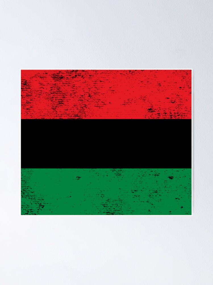 "Pan African Flag Black History UNIA Distressed" Poster for Sale by ...