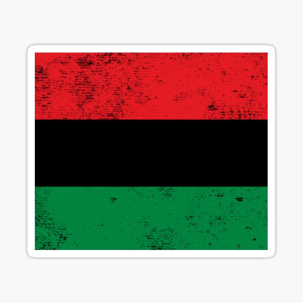 "Pan African Flag Black History UNIA Distressed" Sticker for Sale by ...